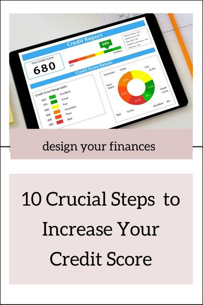10 Tips to Increase Your Credit Score | Design Your Finances
